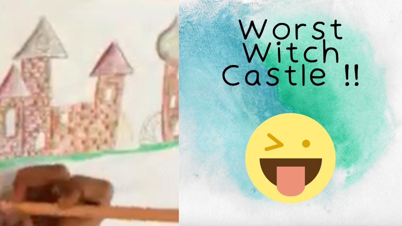 How to draw worst witch castle - YouTube