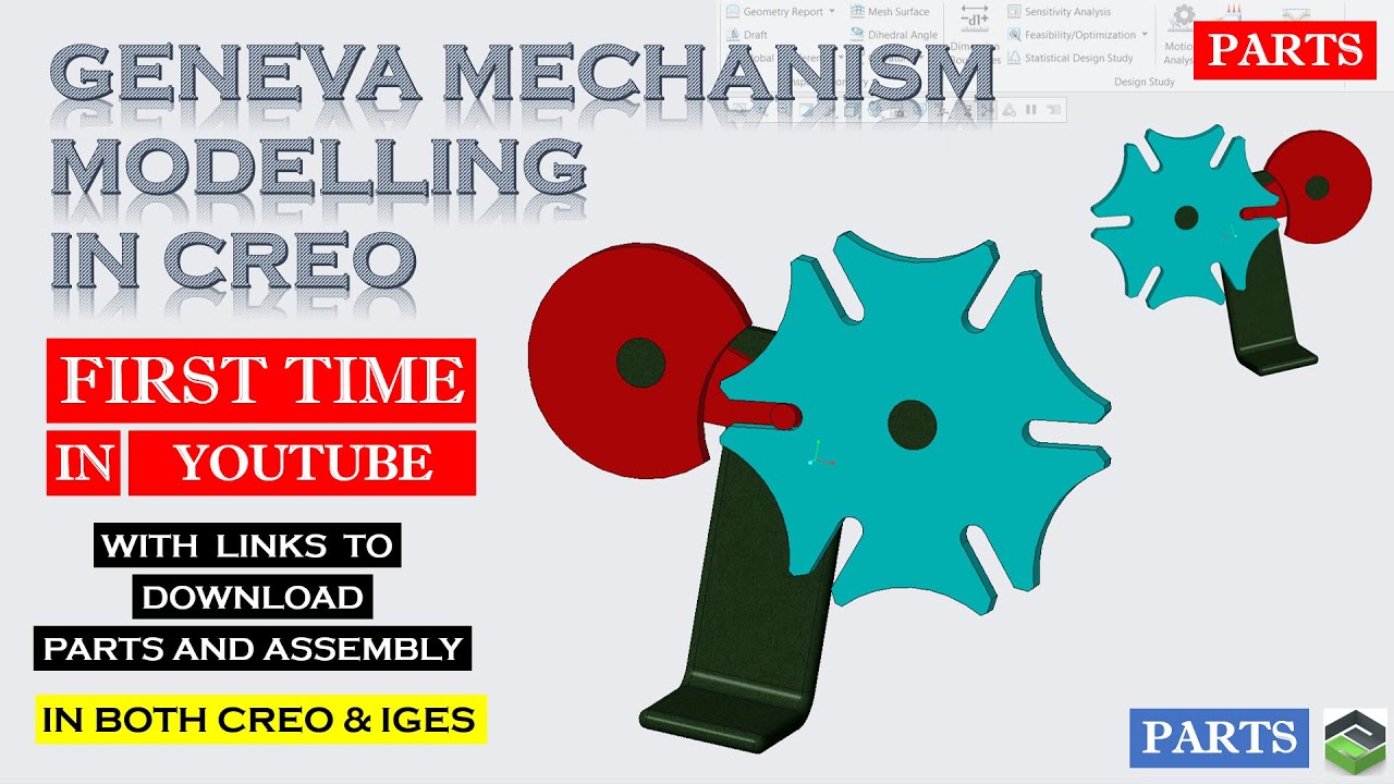 " GENEVA MECHANISM " in Creo - PARTS, Full tutorial video with detailed ...