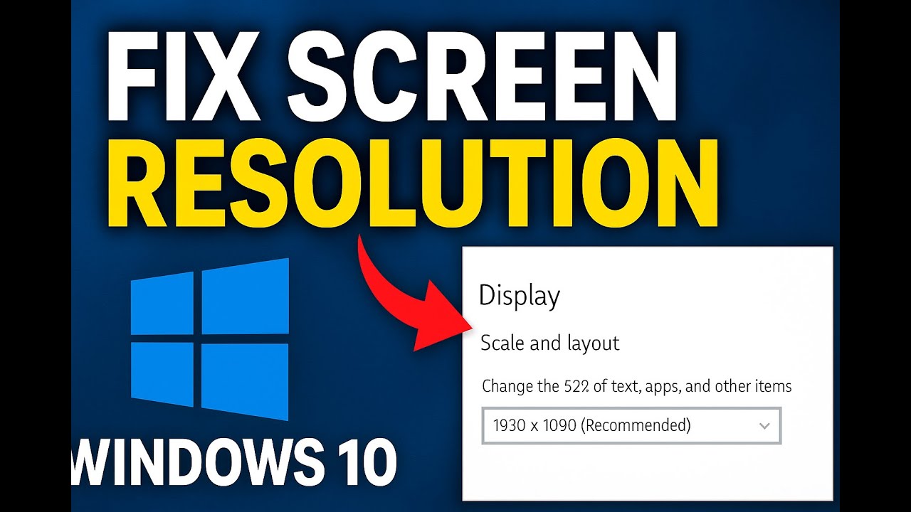 Fix Screen Resolution Problem in Windows 10(100% Working) - YouTube