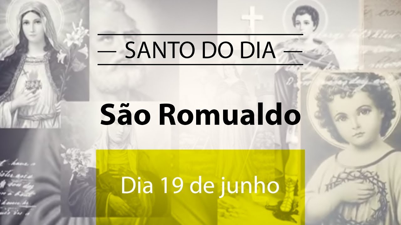 Santo do Dia 19 de junho - São Romualdo - YouTube