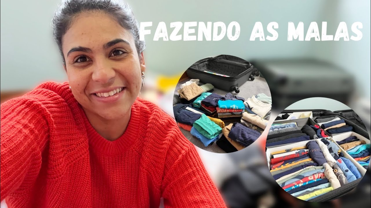 FAZENDO AS MALAS PARA VOLTAR PARA O BRASIL | como dobrar roupas na mala ...
