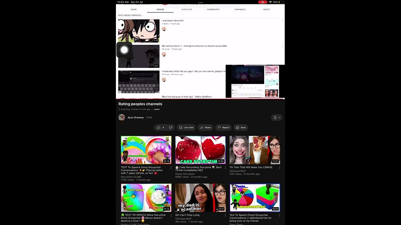 Just a random live stream I got picked when I joined in 1 min mission ...