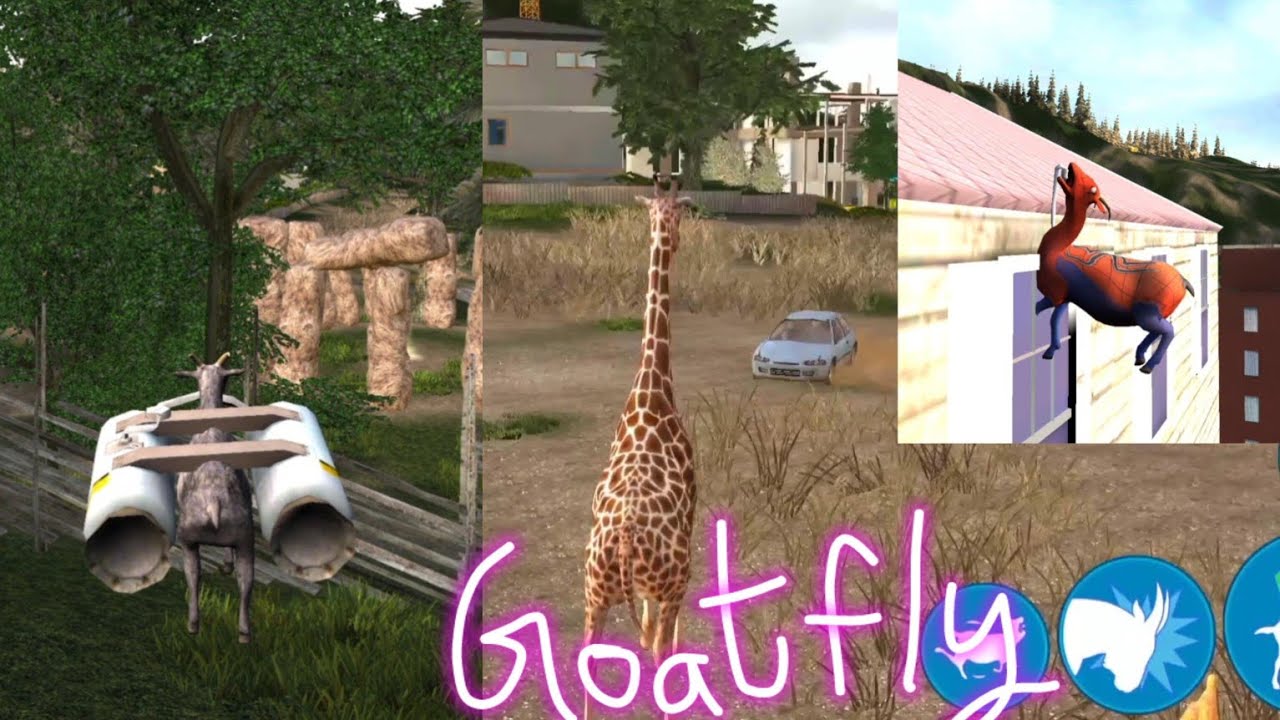 SPIDERMAN GOAT | GOAT SIMULATOR GAME | FUNNY FLYING GOAT | Funny for ...