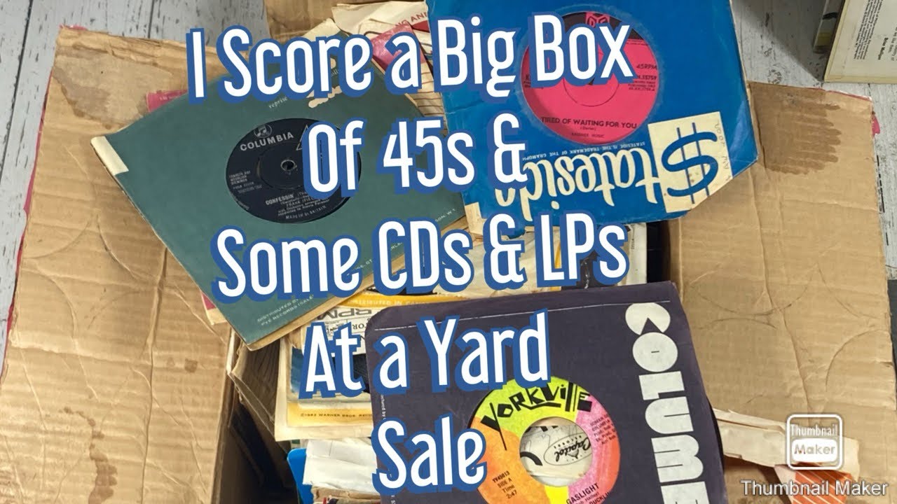 Yard Sale Score a Big Box of 1960s-80s 45s , some Compact Discs & a few ...