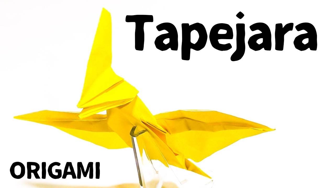 Origami Tapejara -How to make- Dinosaur Dragon 折り紙 恐竜 タペジャラ 折り方 - YouTube