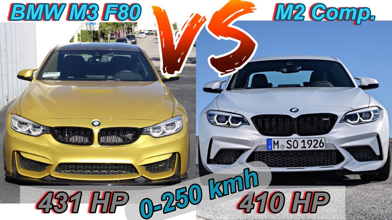 BMW M3 F80 vs BMW M2 F87 Competition | 431 HP S55B30 vs 410 HP S55B30 ...