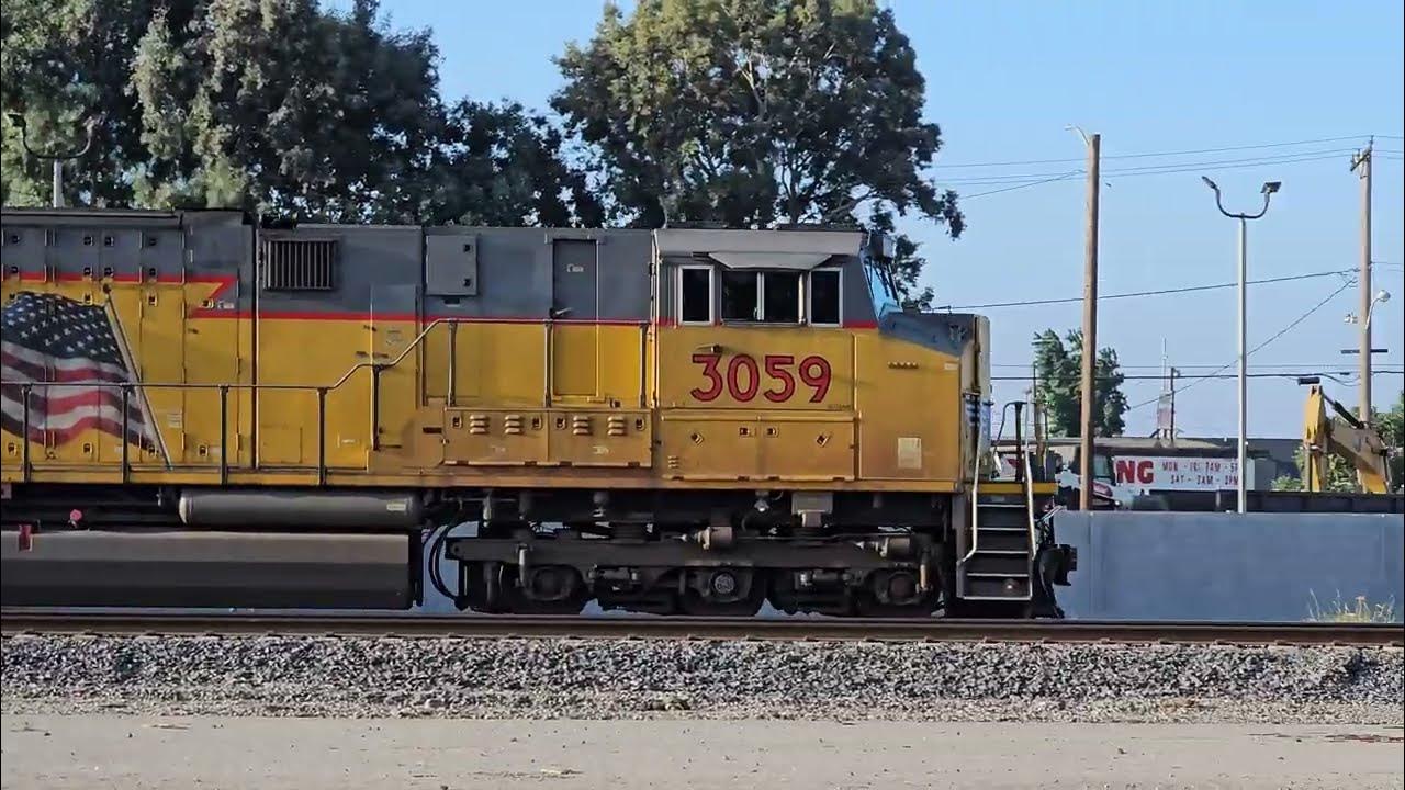 SD70AH Leads Westbound Union Pacific Manifest Freight At Ontario, CA 08/18/2024 - YouTube
