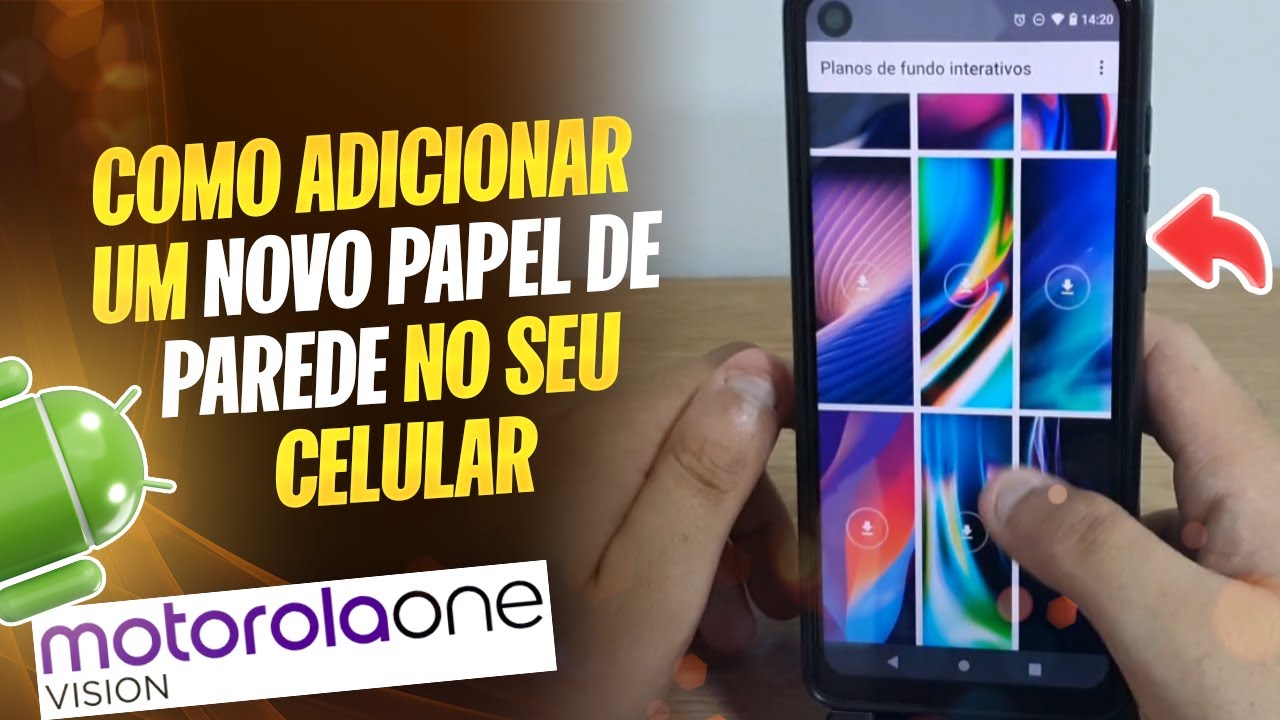 Moto One Vision - Como adicionar um novo papel de parede - YouTube