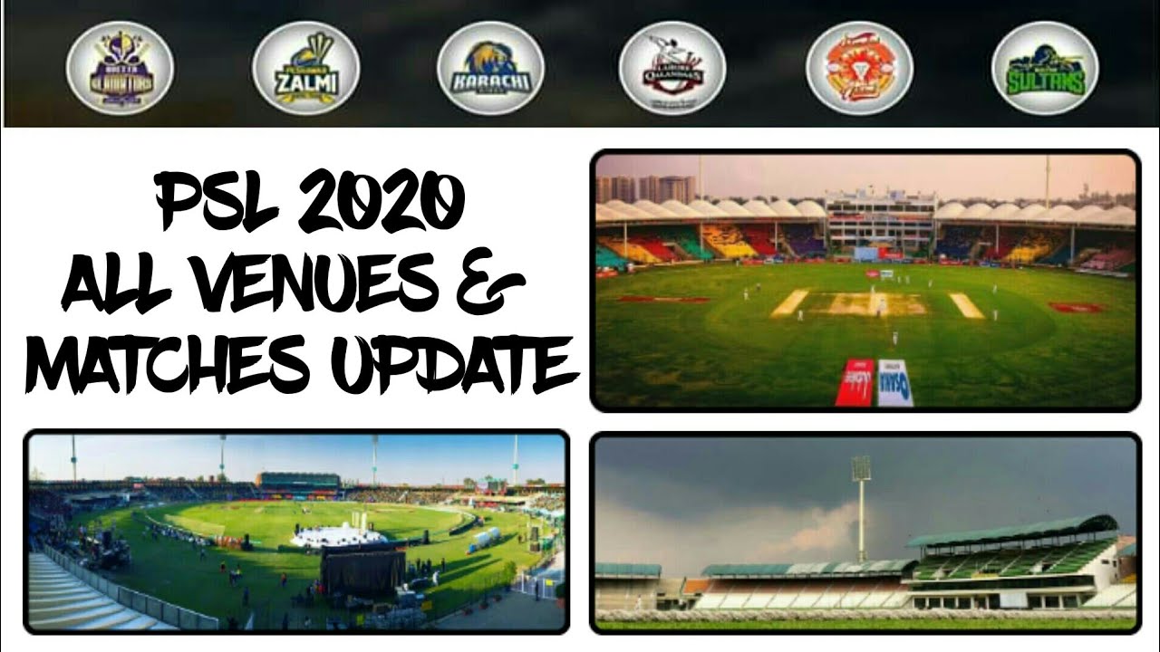 Pakistan Super League 2020 All Venues & Matches Update - YouTube