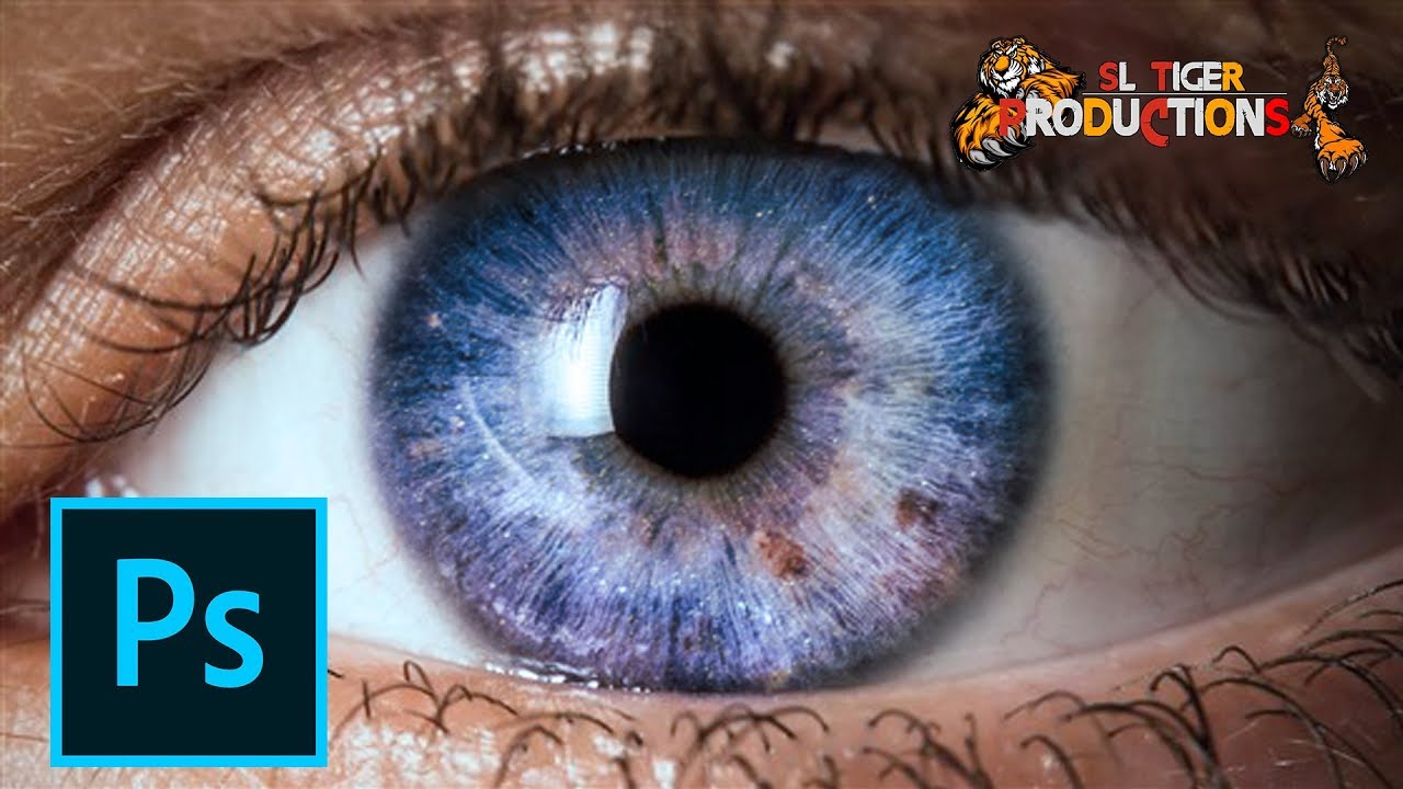 Photoshop Tuturial Galaxy Eye Photo Manipulation Effect - YouTube