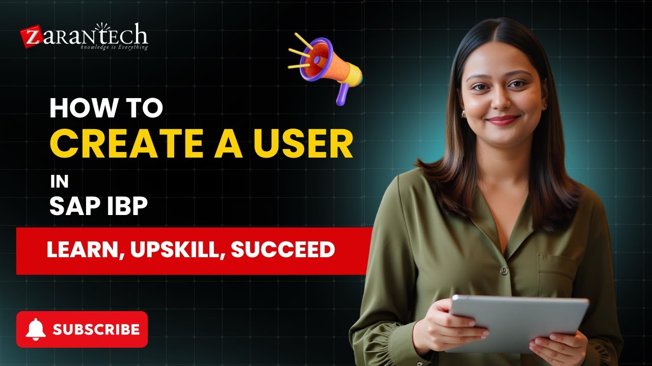 How to Create a User in SAP IBP | ZaranTech - YouTube