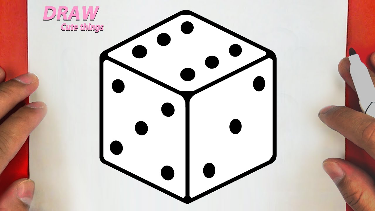 HOW TO DRAW A DICE,STEP BY STEP, DRAW Cute things - YouTube
