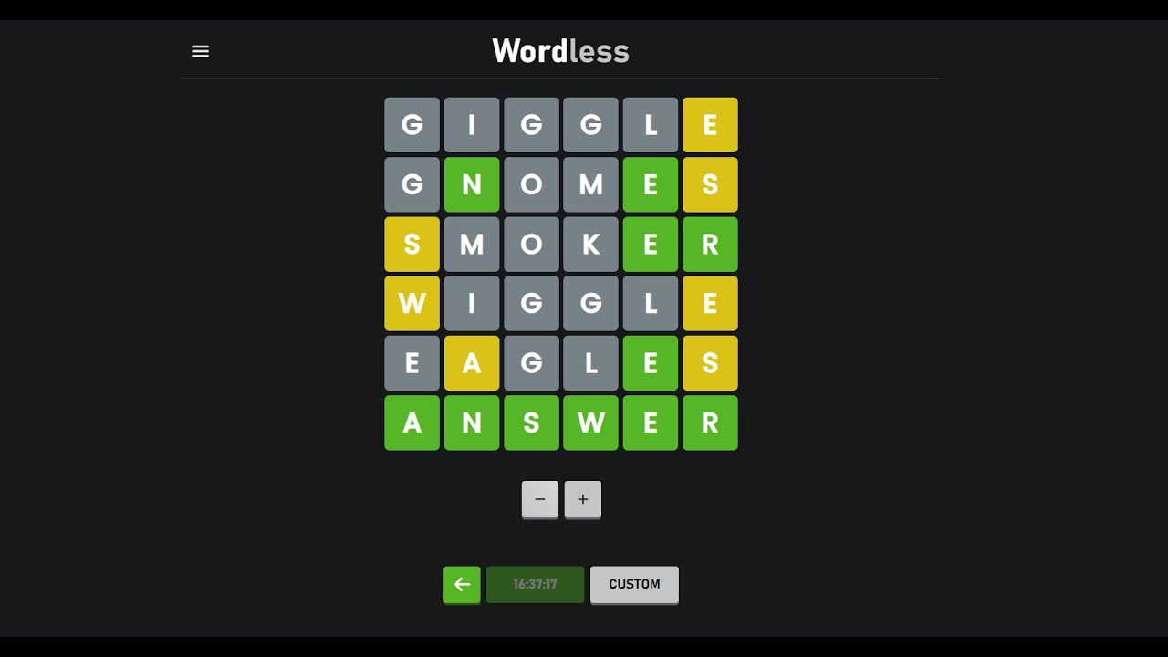 Wordless 3 - 6 Letter Run 10:02.62 - YouTube