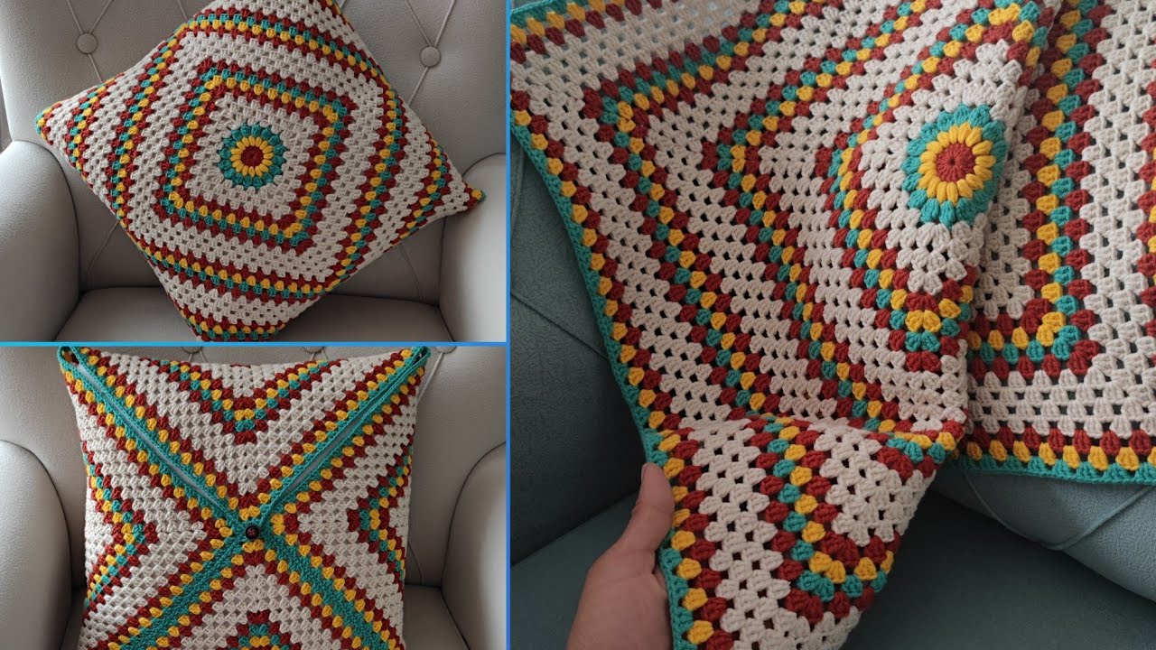 Learn to Make the Fabulous Crochet Cushion with This Simple Granny ...