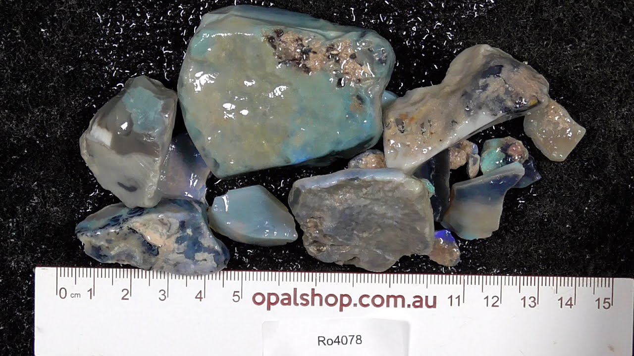Ro4078 - Potch Opal Parcel from Lightning Ridge, Australia - YouTube