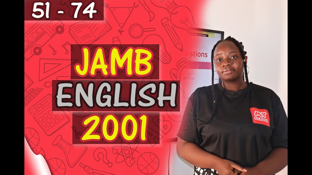 JAMB CBT English 2001 Past Questions 51 - 74 - YouTube