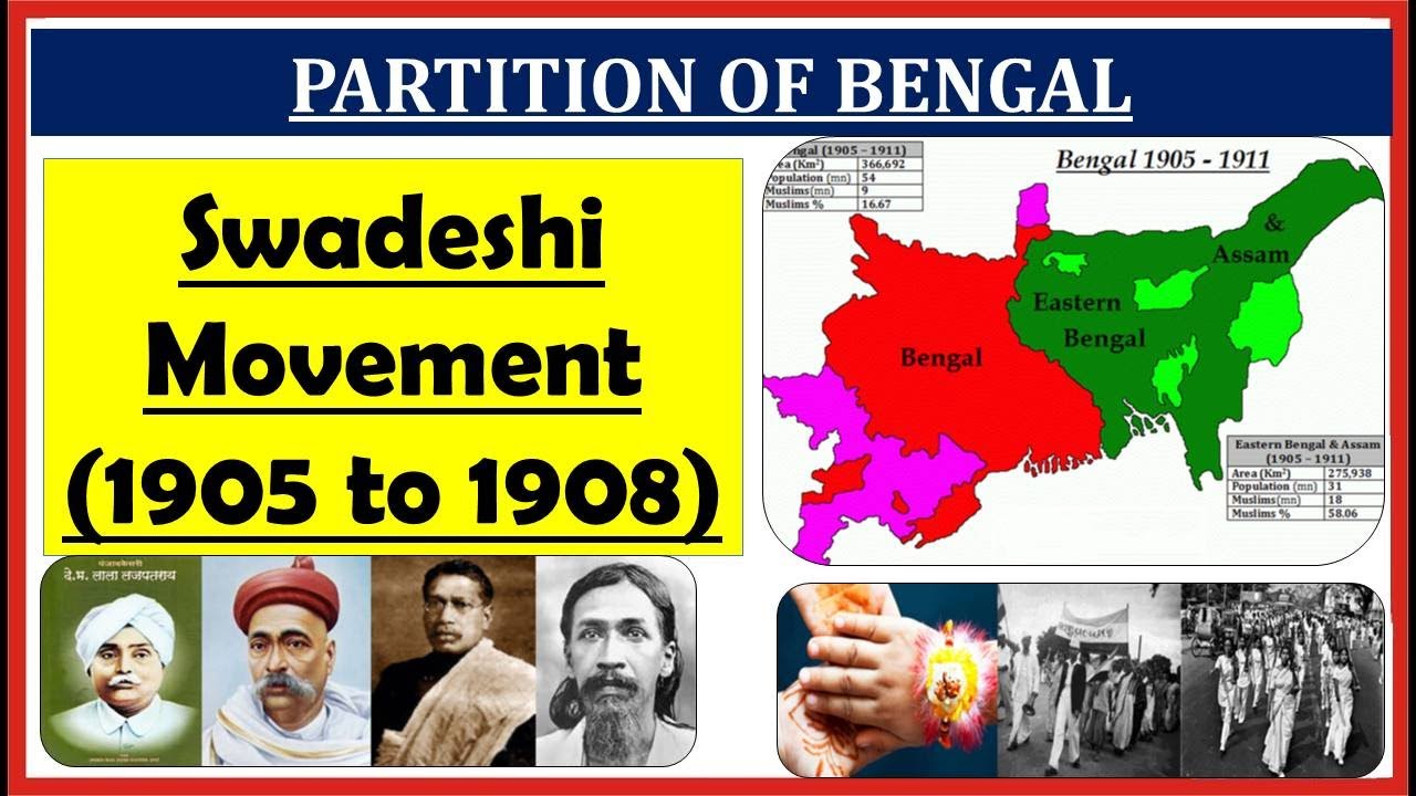 L- 50- Indian National Movements- Partition Of Bengal- Swadeshi ...