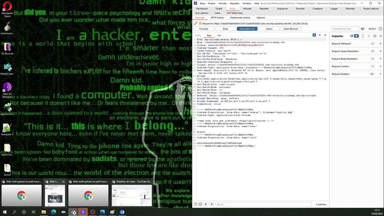 Web shell upload via path traversal - YouTube