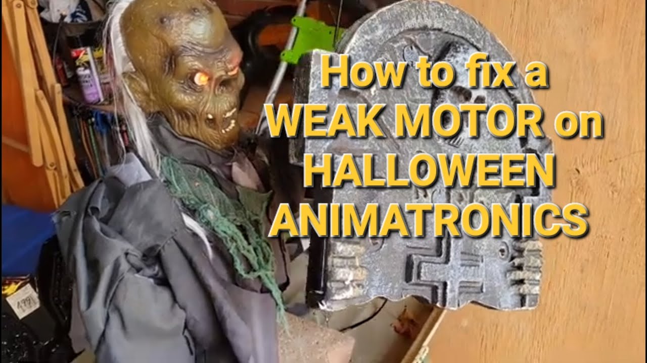 Fix weak motor on Halloween animatronics - YouTube