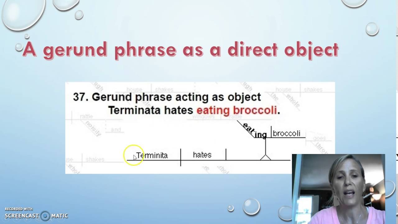 Diagramming Gerunds with Mrs. Clark - YouTube