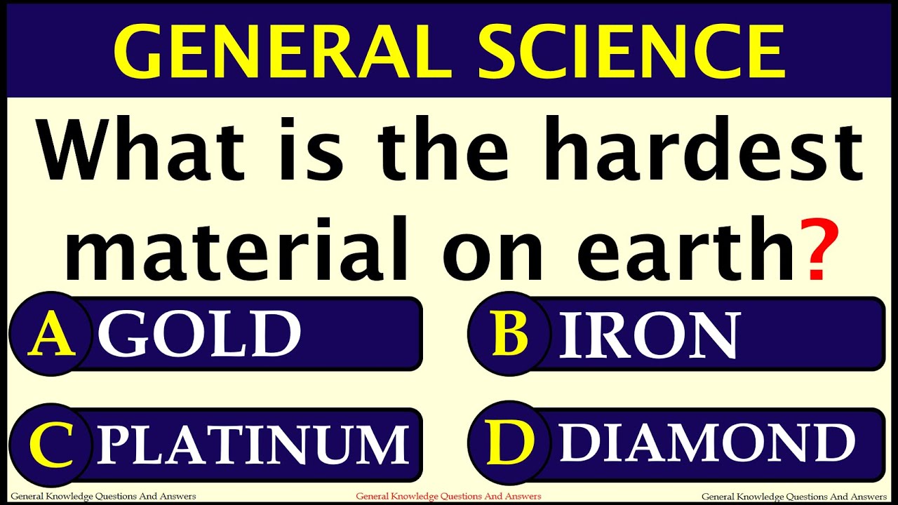 General Science Quiz: General Knowledge: Science Quiz: Science ...