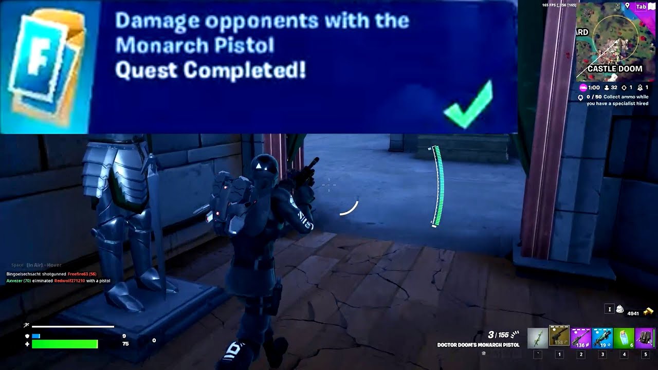 Damage opponents with the Monarch Pistol Fortnite - YouTube