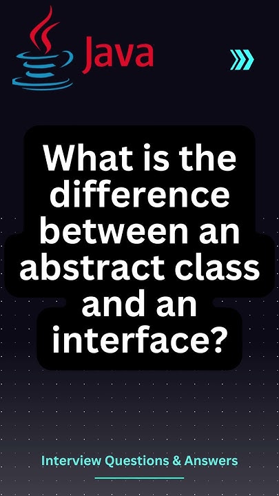 What is the difference between an abstract class and an interface in Java? #java #shorts #coding ...