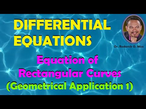 EQUATION OF RECTANGULAR CURVES: GEOMETRICAL APPLICATION 1 (Lecture 15 ...