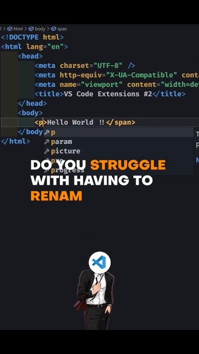 Popular Vs code Extension.. Don't Miss watch Now..#webdevelopment #webdesign #vscode #html # ...
