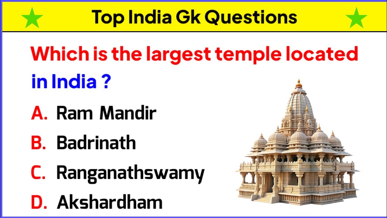 General Knowledge Quiz India : General Knowledge Quiz, GK Questions ...