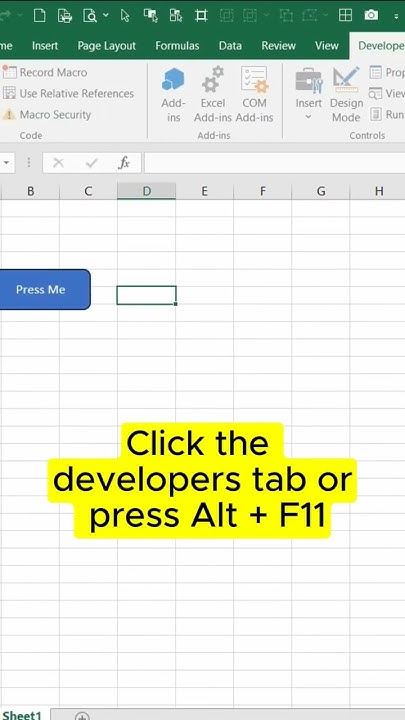 Excel VBA - Create Your First Shape Button with VBA - YouTube
