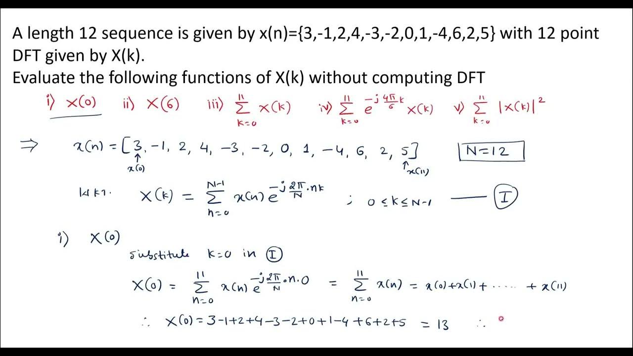 Numerical on DFT using DFT properties - YouTube