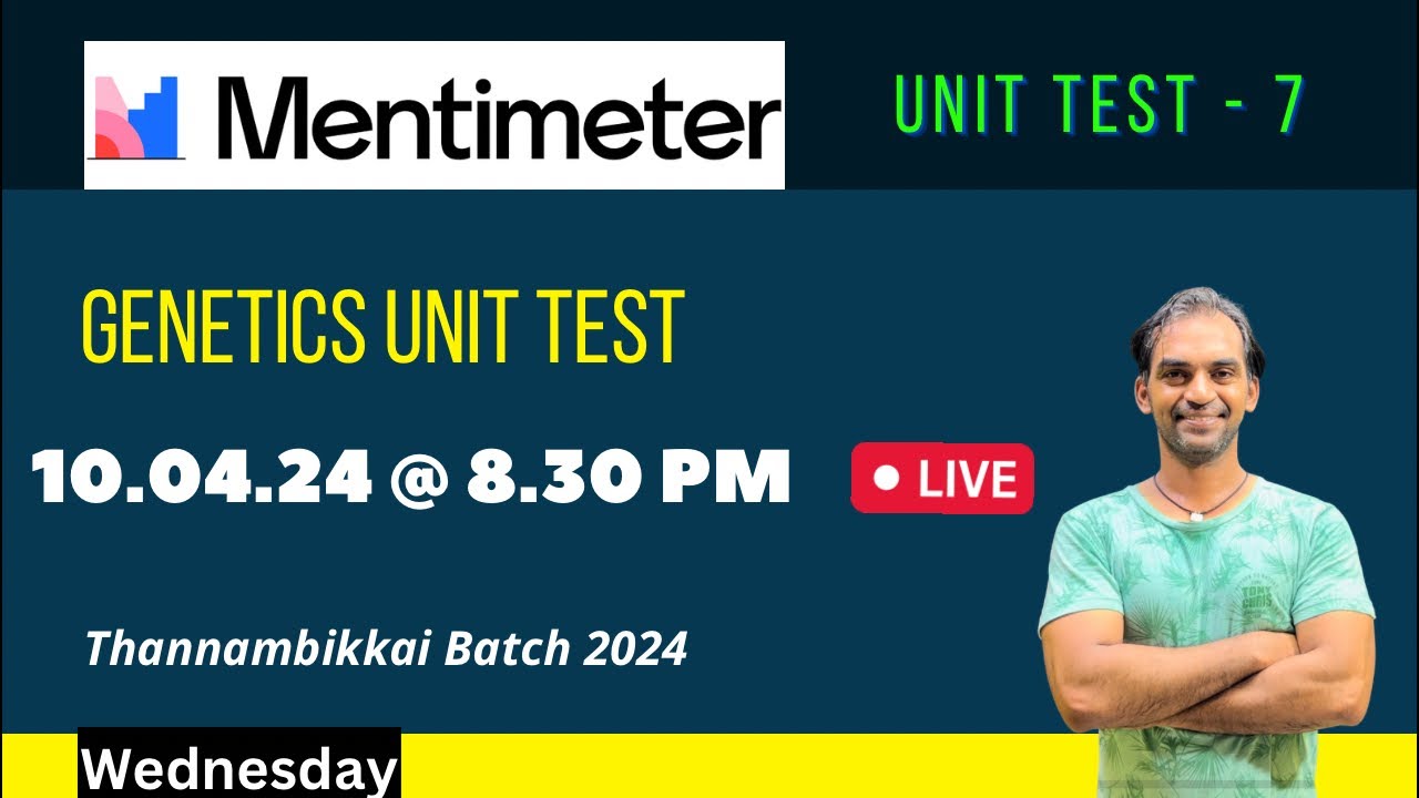 Genetics Unit Test | Unit Test 7 | Menti Quiz live - YouTube