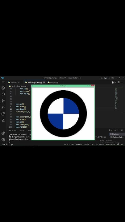 BMW Logo with Python Turtle Graphics(source code below) #Shorts - YouTube