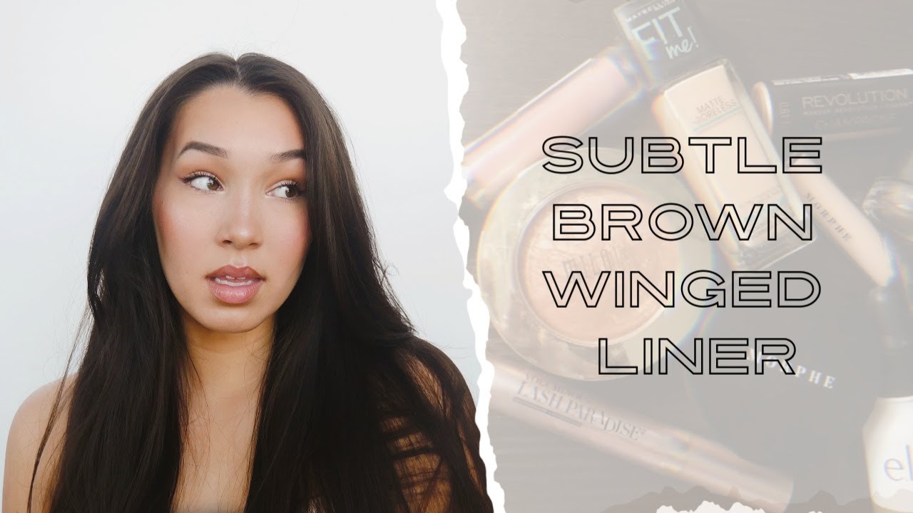 SUBTLE BROWN WINGED LINER TUTORIAL ~ everyday makeup look - YouTube