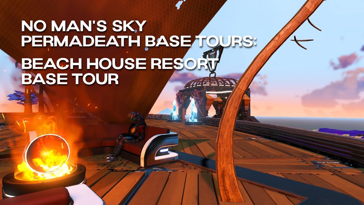 No Man's Sky - Permadeath Base Tours | Beach House Resort Base Tour ...