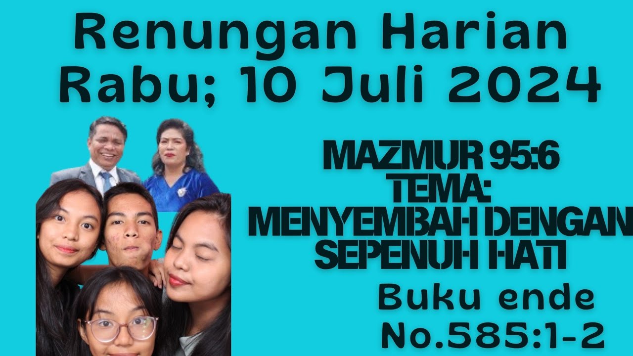 JAMITA NA METMET PANGOLU PARTONDION. MAZMUR 95:6 MENYEMBAH DENGSN ...