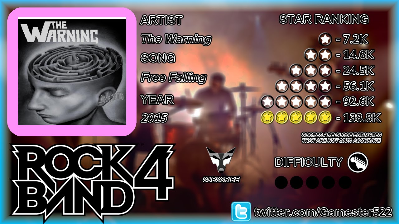 Rock Band 4-"Free Falling" by The Warning - YouTube