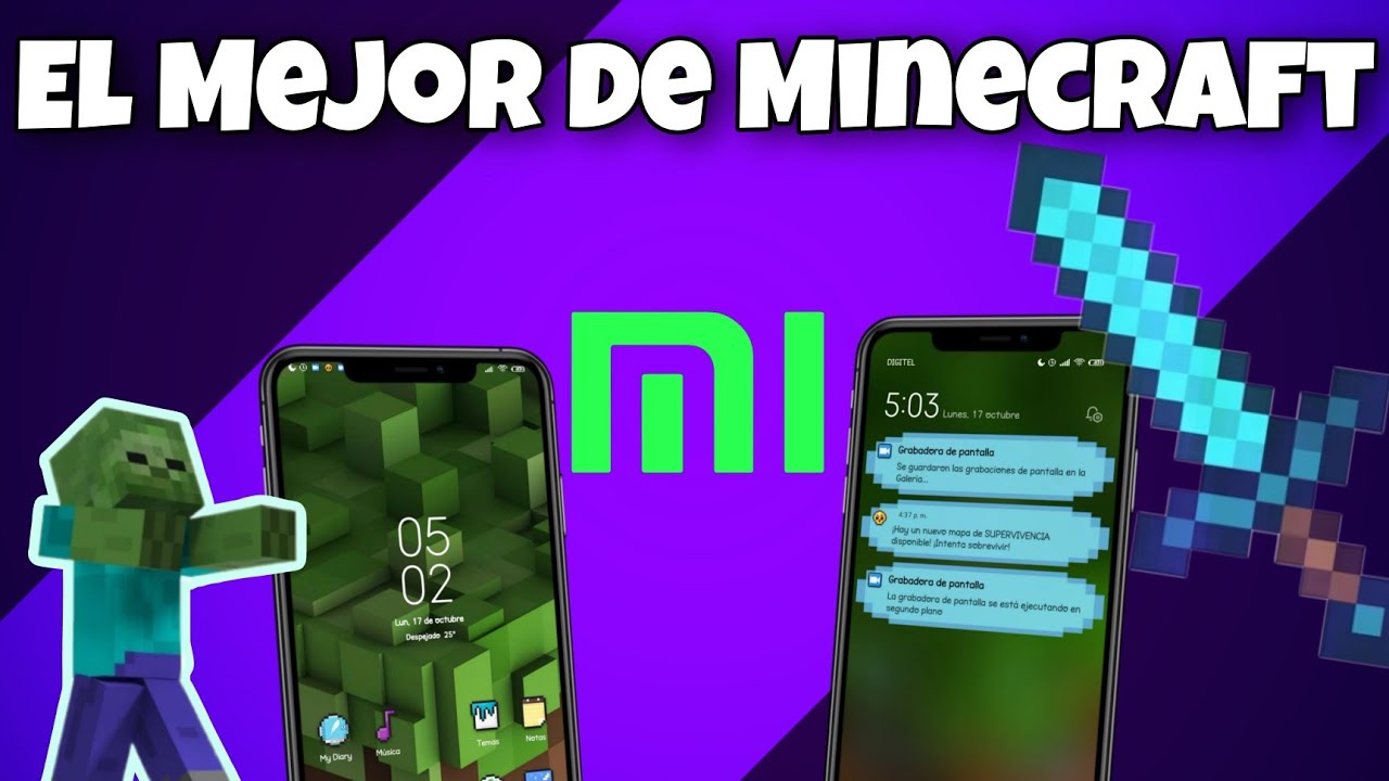 El mejor tema de Minecraft para tu MIUI XIAOMI - YouTube