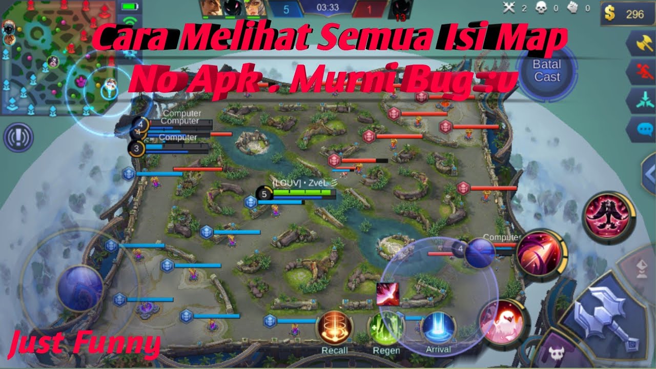 Cara Melihat Seluruh Isi Map No Apk - Mobile Legends - YouTube