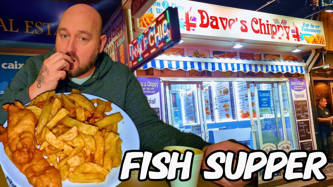 Is this THE WORST FISH AND CHIPS IN BENIDORM ??? - Dave's Chippy - YouTube