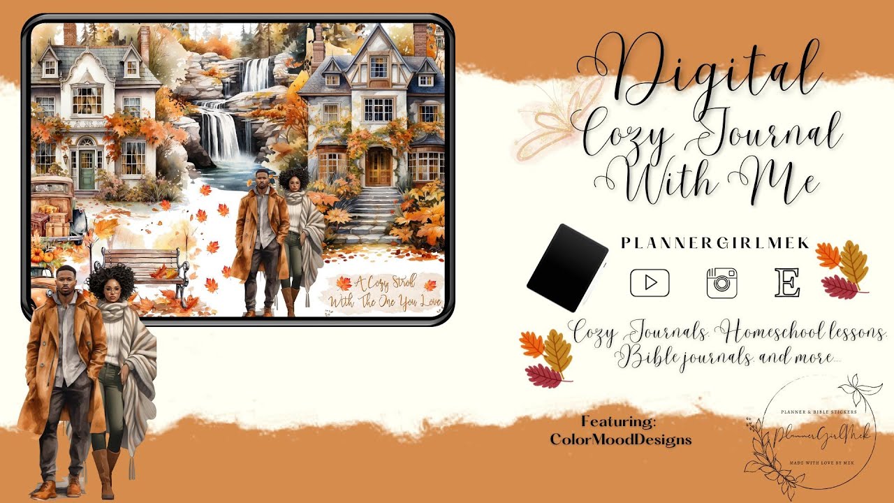 Digital Cozy Journal With Me | Fall Neighborhood | #cozyplanning # ...