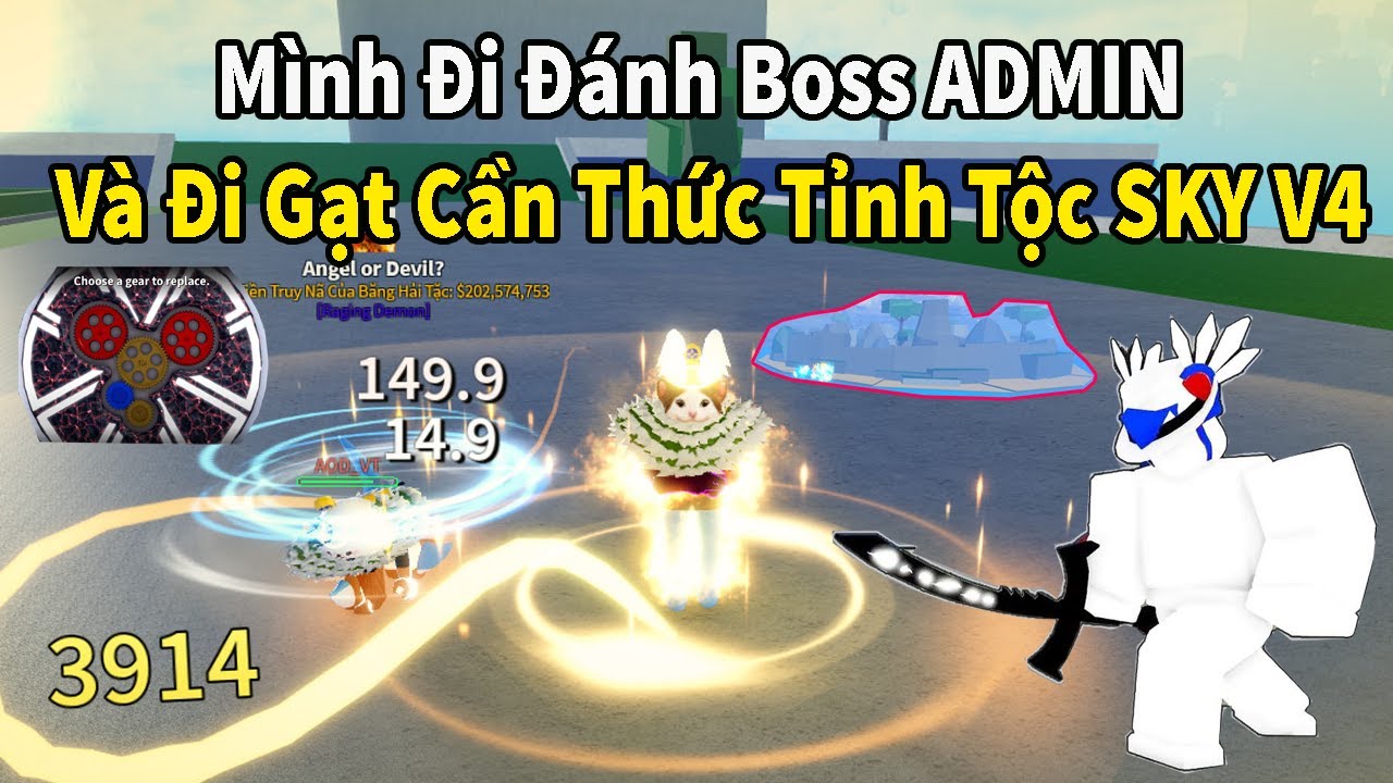 Blox Fruits - Mình Đi Đánh Boss ADMIN, Gạt Cần Và Đi Thức Tình Tộc SKY ...