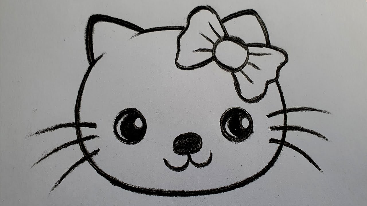 Hello Kitty Drawing 🐱 | How To Draw Hello Kitty Perfectly Step by Step ...
