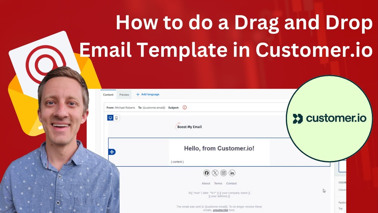 How To Create Drag and Drop Email Templates in Customer.io - YouTube