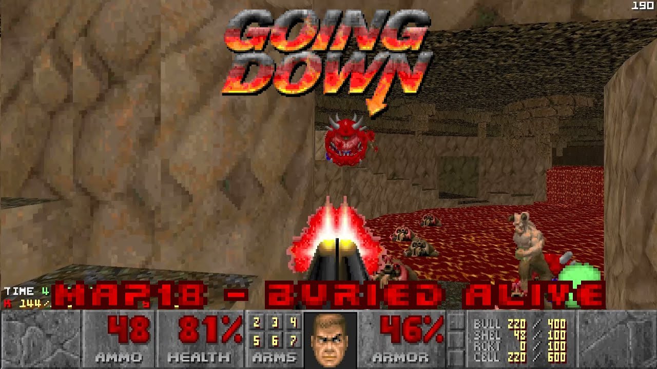 DOOM 2: Going Down - Map18 - Buried Alive - YouTube