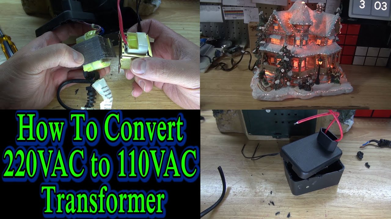 How To Convert And Replace 220VAC to 110VAC Transformer - YouTube