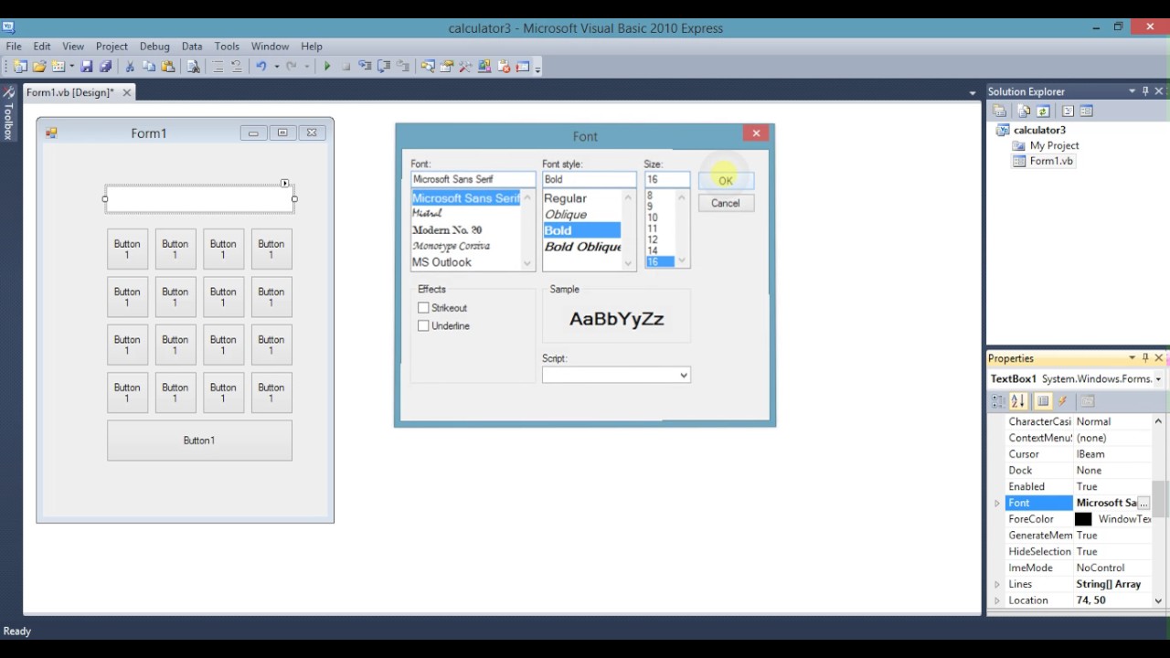 Visual Basic 2010 Tutorial-5 | Calculator Part 1 in urdu/hindi - YouTube
