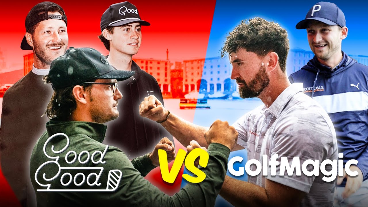 We Took On Good Good In A FLOATING ISLAND Golf Green Challenge - YouTube