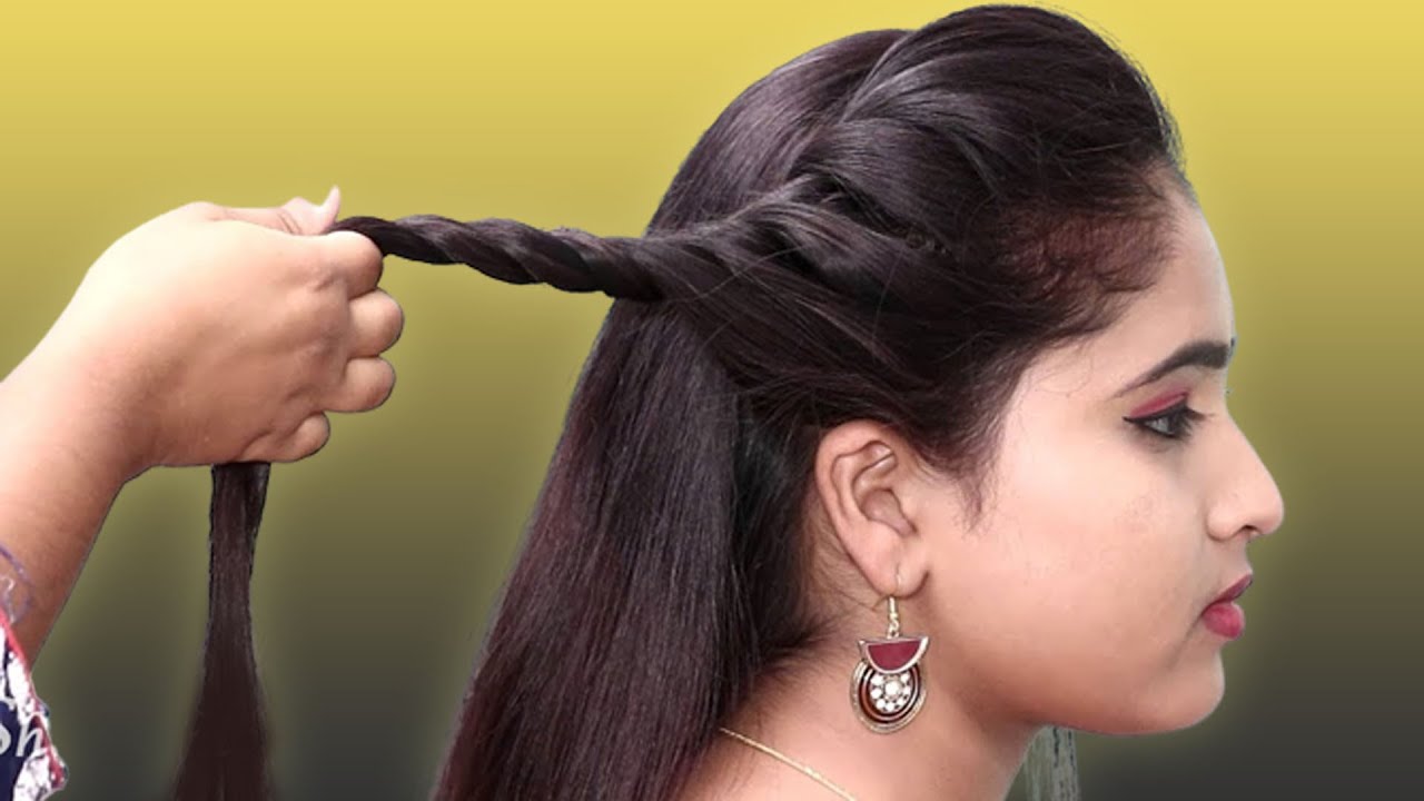 Most Beautiful Front Hairstyle for Girls | Front hairstyle | Easy party ...